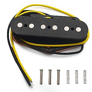 SAPHUE Alnico 5 TL Bridge Pickup Fiber Bobbin TL Bridge Pickup Black Guitar Parts