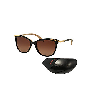Ralph Lauren RA5203 1090T5 54M Black Nude/Brown Gradient Polarized Cateye Sunglasses For Women+ BUNDLE With Designer iWear Eyewear Kit
