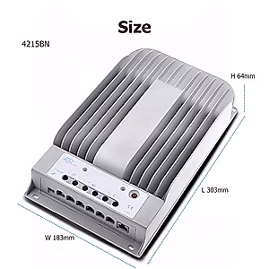 EPEVER Tracer 4215BN 40A MPPT Controller 12V/24V Auto,Max 150V, 520W/1040W Input with LCD Display for Sealed, Gel, Flooded Lead-Acid Battery