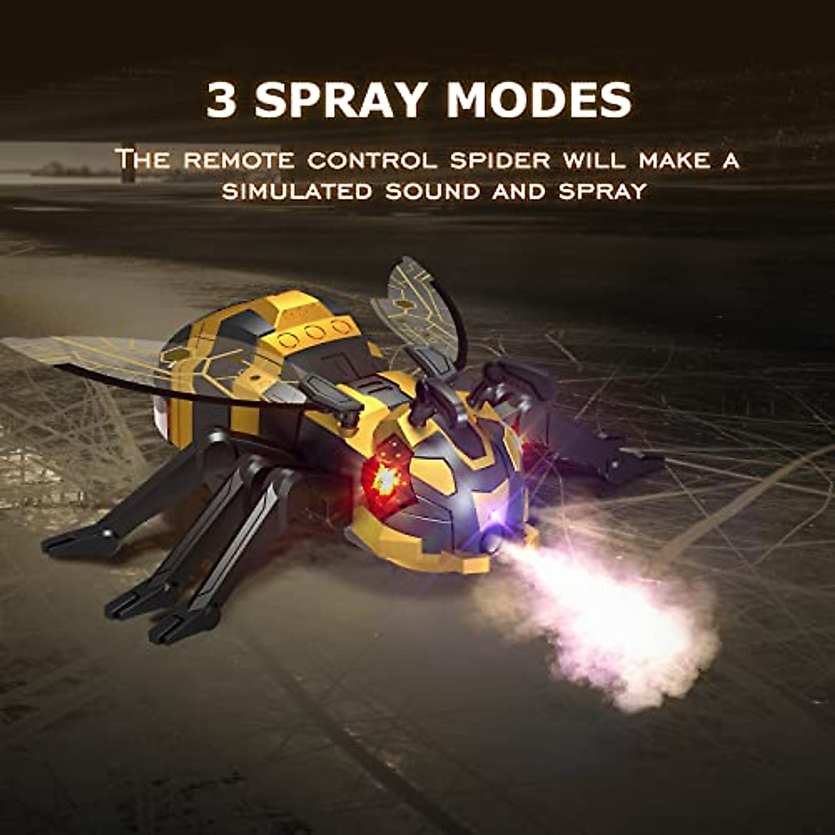 Remote Control Bee Kids Toys - Realistic RC Bee Robot, Robot Toys for Kids with Music, LED Light, Toys for 3 4 5 6 7 8 9 10 11 12+ Year Old Boys/Girls, Gifts for Christmas Easter Halloween, Birthday