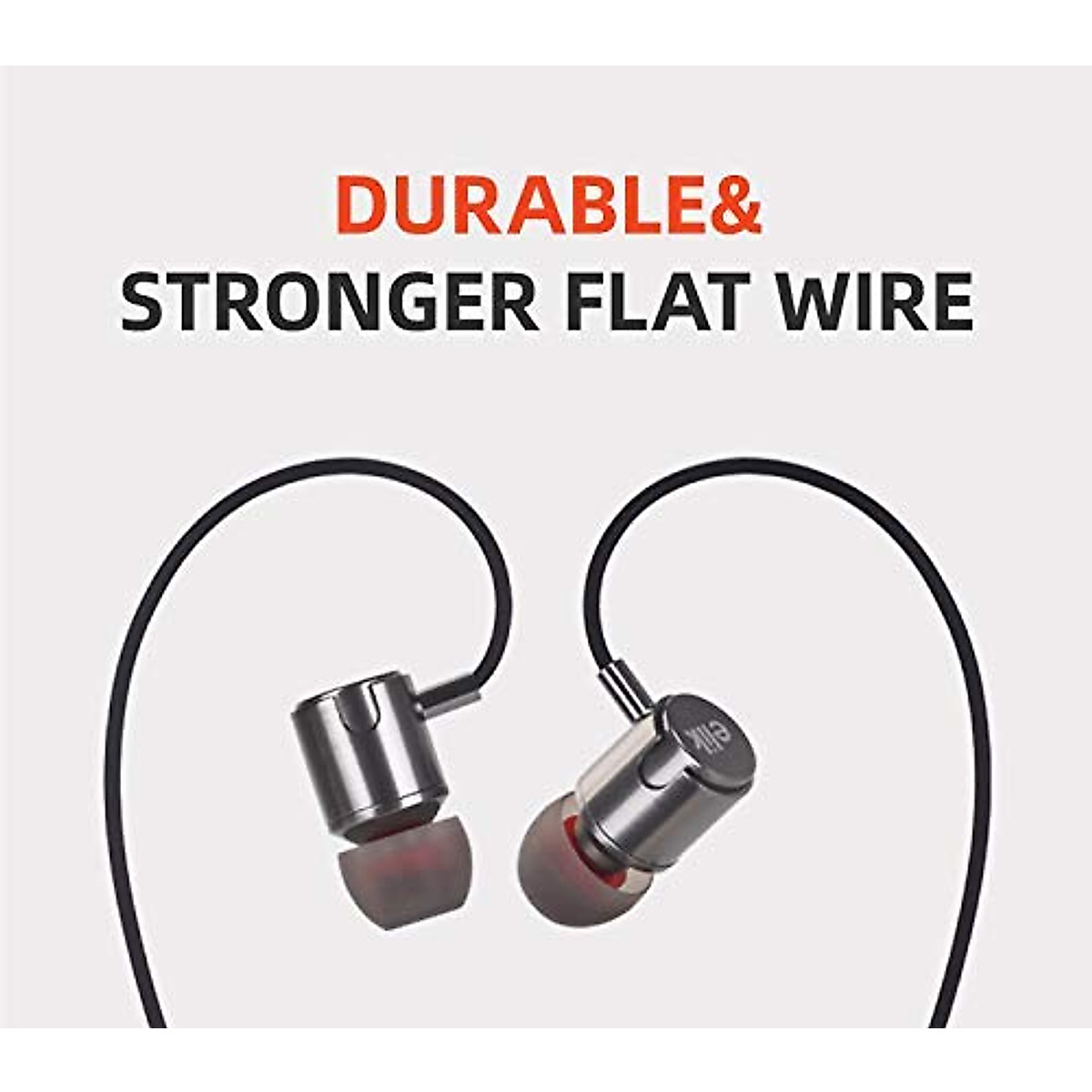 ELIK Earbud Headphone Wired Earphones with Microphone and Call Controller Dynamic Crystal Clear Sound, Ergonomic Comfort-Fit Compatible with iPhone, Android Pixel Samsung Phones