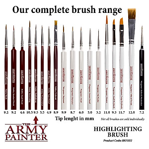 The Army Painter Hobby: Highlighting - Hobby Brush with Synthetic Taklon Hair - Fine Detail Paint Brush, Small Paint Brush, Model Paint Brush and Fine Tip Paint Brushes for Miniature Painting