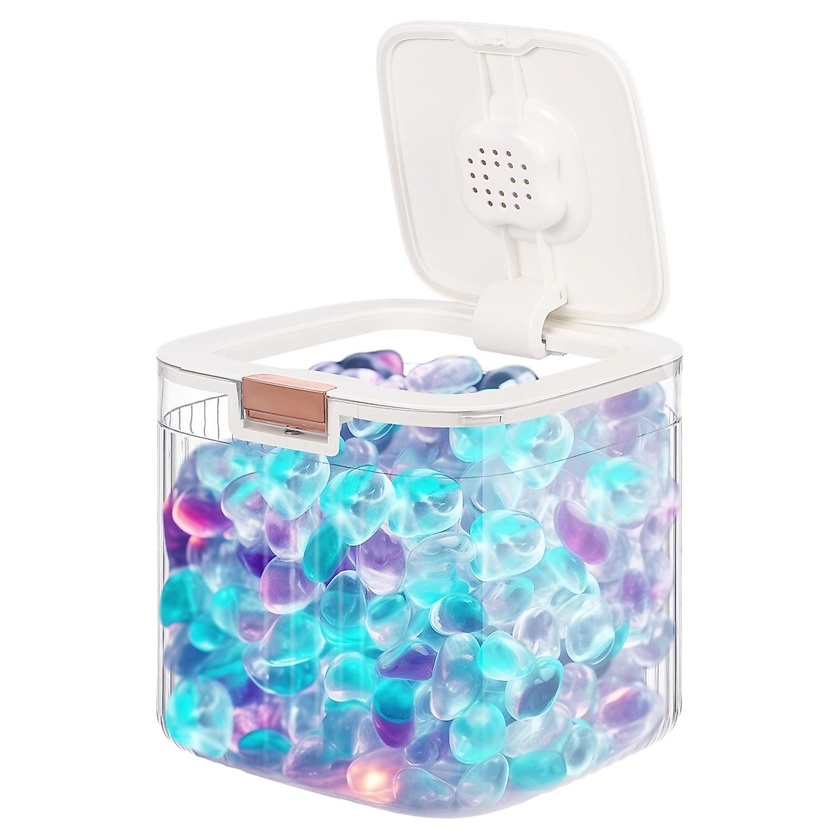 OMISTAR Laundry Pods Container, Laundry Detergent Organizer,Laundry Case with Pop-Up Lid Design, Laundry Room Storage Container Great For Dishwasher Pods