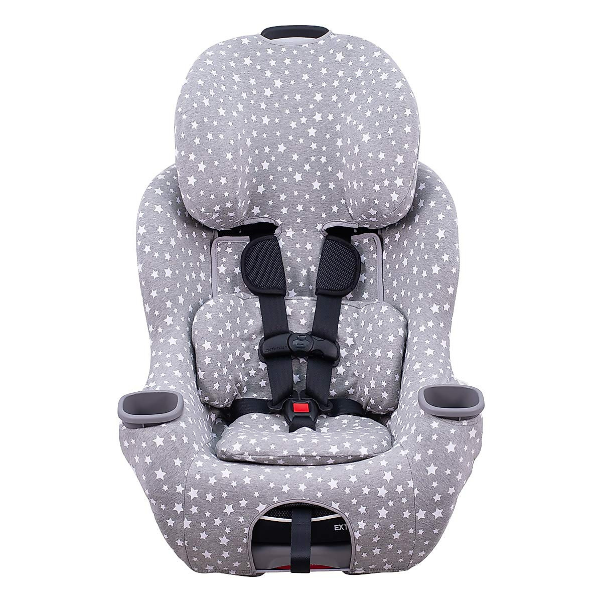 JYOKO Kids Cover Liner for car seat Compatible with Graco Extend2fit, 100% Cotton Made (White Star)