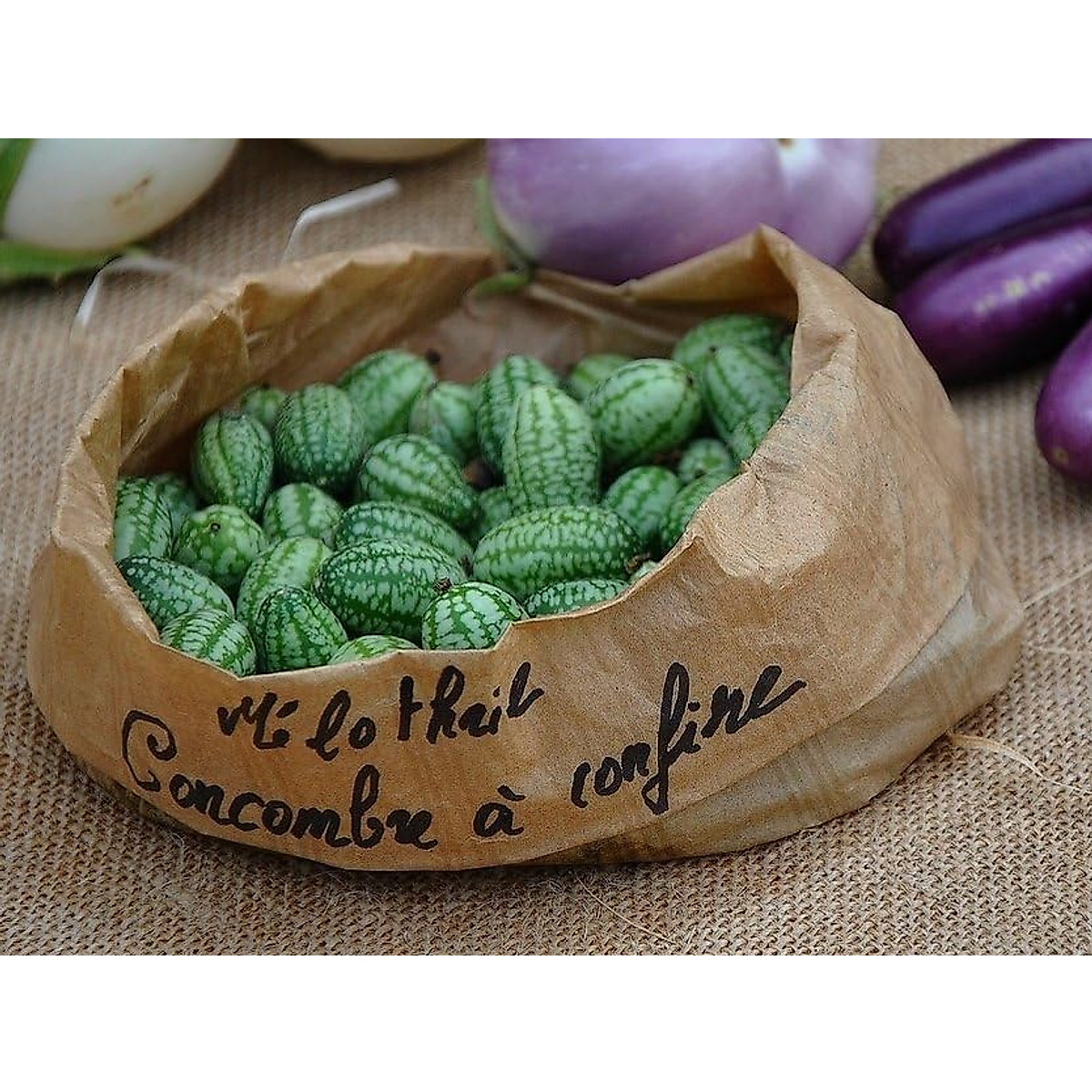 70pcs Cucamelon Seeds - Mexican Sour Gherkin Mini Thumb Watermelon Vegetable - Easy Planting Tips for Home Gardeners