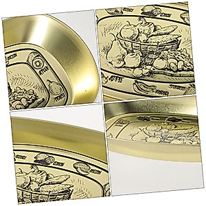 Zerodeko 2pcs Tinplate fruit plate dessert bowls candle dish fruit tray jewelry storage plate tray snack bowl pasta bowls farmhouse centerpiece fruit bowl storage tray paper cup