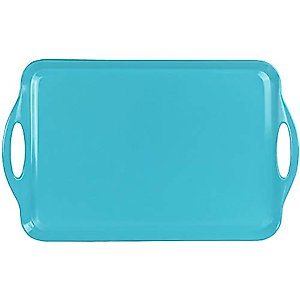Calypso Basics by Reston Lloyd Melamine Rectangular Serving/Ottoman Tray with Handles