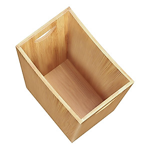 LIANTRAL Wood Trash Can Wastebasket, 2 Gallon Small Bathroom Garbage Can Wood Waste Basket Trash Container Recycling Bin for Bathroom, Bedroom, Living Room, Office, Kitchen