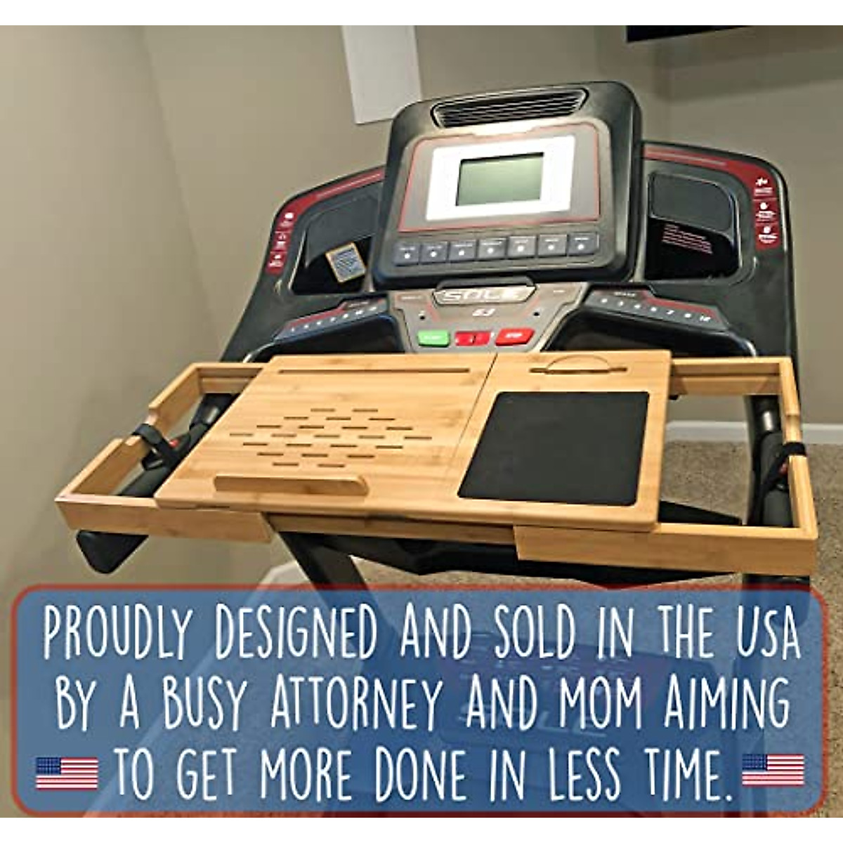 SmartFitness Universal Treadmill Desk, Treadmill Laptop Holder, Treadmill Laptop Stand, Treadmill Laptop Desk, Treadmill Desk Attachment, Laptop Mount, Computer Stand for Treadmill (Patent Pending)