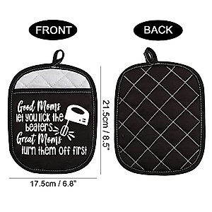 Funny Potholder for Mom Good Moms Let You Lick The Beaters Great Moms Turn Them Off First (Good Moms)