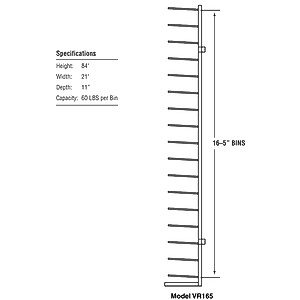 Brookside Design VR165 Vis-I-rack high capacity roll file blueprint storage rack