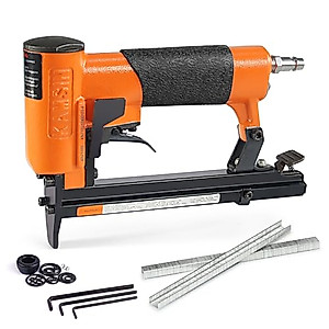KN7116S 22 Gauge Pneumatic Upholstery Continuous Firing Stapler, Fits 71 Series 3/8" Crown (9.1mm) Staples, Air Staple Gun Power Fine Wire Stapler for Furniture, Decoration