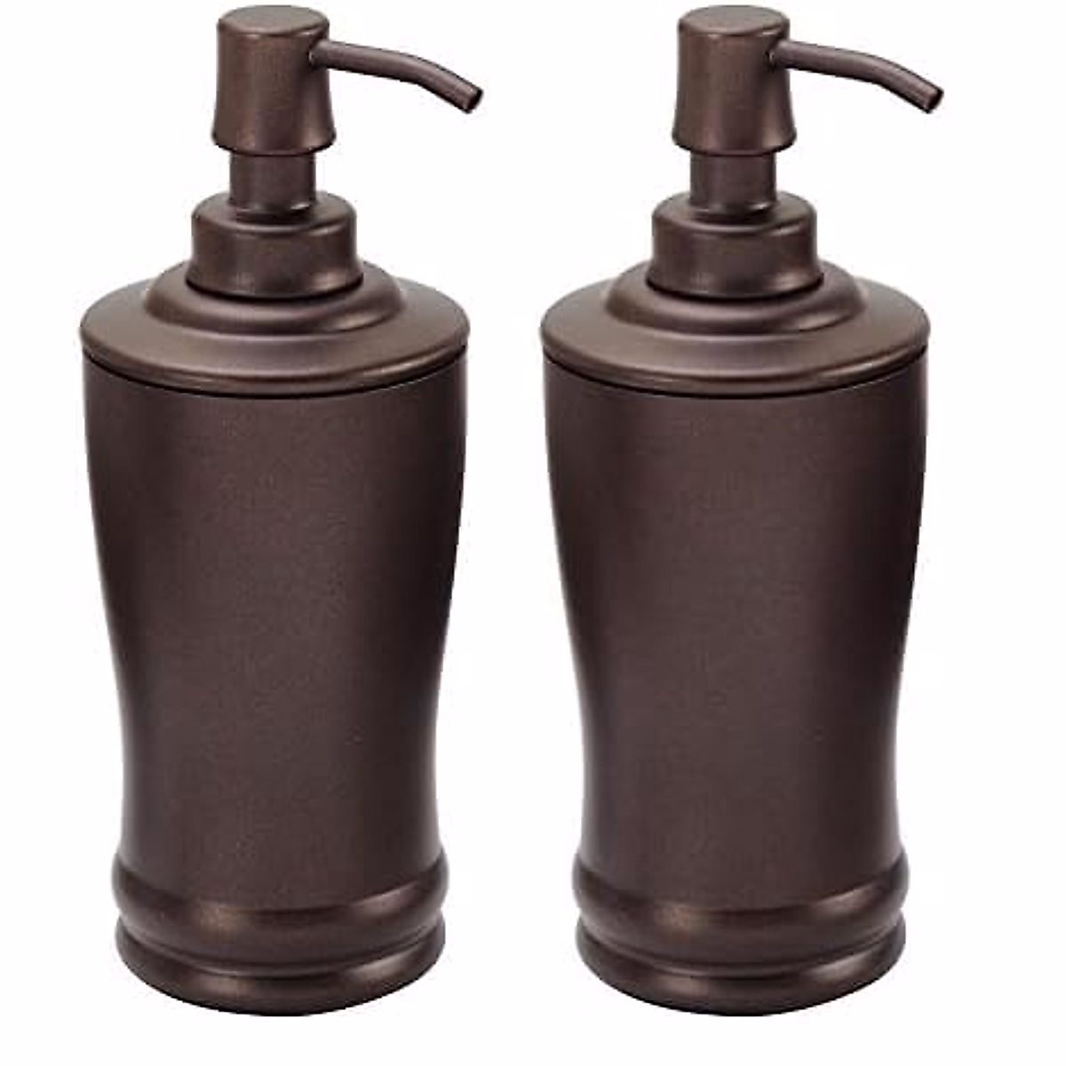 iDesign Metal Tall Liquid Soap Dispenser Pump, The Olivia Collection – 8 Oz., Bronze (Pack of 2)