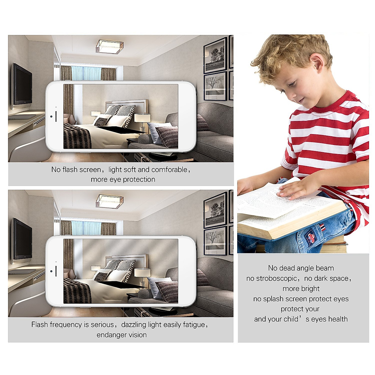 BHCH E26 LED Corn Bulbs 15W,6000K Daylight White,1500LM,Edison Screw Bulbs,120W Incandescent Bulbs Equivalent,Pack of 4