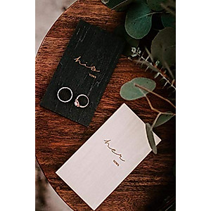 Ling's Moment Handcrafted Vow Books Wedding Vows Book His and Her Rustic Wood Vow Book Set of 2,Vow Renewal Notebook Booklet Journal Keepsake