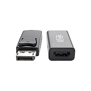 Tripp Lite DisplayPort to HDMI Adapter Converter 4K @ 60Hz, Latching Connector, DP 1.2 to HDMI 2.0 M/F, DP to HDMI (P136-06N-H2V2LB),Black