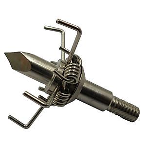 e5e10 12PK Archery Judo Broadheads Points Tips 100Grain Paw Point Arrowheads for Hunting Small Animals (Sharphead)