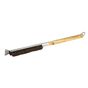 Pizzacraft Long Handled Pizza Stone Brush, 21", Made with All Natural Acacia Wood
