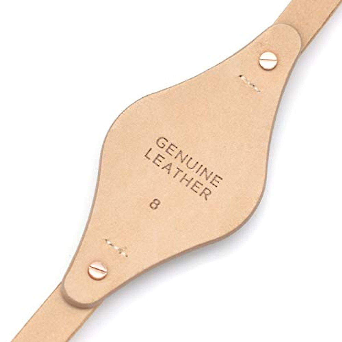 8mm Spring Bar Genuine Leather Watch Strap Replacement for Fossil ES3148 ES4119 ES4176 ES3262 ES3077 (beige)