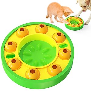 ikasus Dog Puzzle Toy, Interactive Dog Food Puzzle Slow Feeder Treat Dispenser for IQ Training & Mental Enrichment, Dog Treat Puzzle Feeder for Small,Medium and & Large Dogs Treat Training Type 3