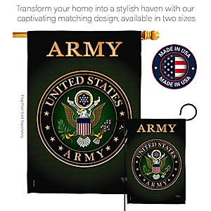 Breeze Decor US Army Garden Flag Armed Forces Rangers Official Licensed United State American Military Veteran Retire Decorative, 13"x 18.5", Thick Fabric