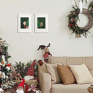 upsimples 8x12 Picture Frame Set of 3, Made of High Definition Glass for 6x8 with Mat or 8x12 Without Mat, Wall Mounting Photo Frames, White