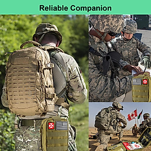 Survival Kit 256 in 1, First Aid Kit Survival Gear Tools Trauma Kit with Molle Pouch for Outdoor, Camping, Hunting, Hiking, Earthquake, Home, Office, Gifts for Men Dad Husband Women (Green)