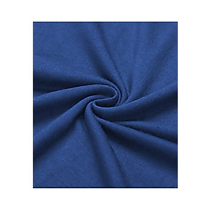 Summer Casual Royal Blue Empire Waist Dresses for Women 2025 Trendy Ladies Spring Cute 1/2 Half Sleeve Scoop Neck Work Vacation Modest Elegant Knee Length Tunic Dress L