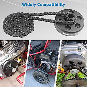 Go Kart Clutch 3/4" Bore 10T with #40 41 420 Chain for Go Kart Minibike Yerf-Dog karts with Tecumseh