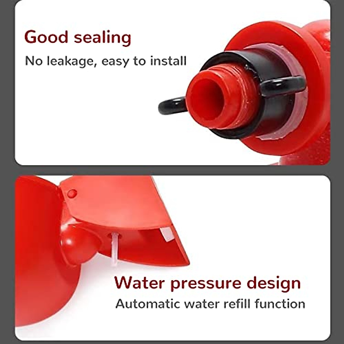 Large Automatic Chicken Filling Water Cup Poultry Waterer Kit Auto Watering Drinker System Drinking Feeder Cup for Ducks Turkeys Quail Chicks (3 Pack)