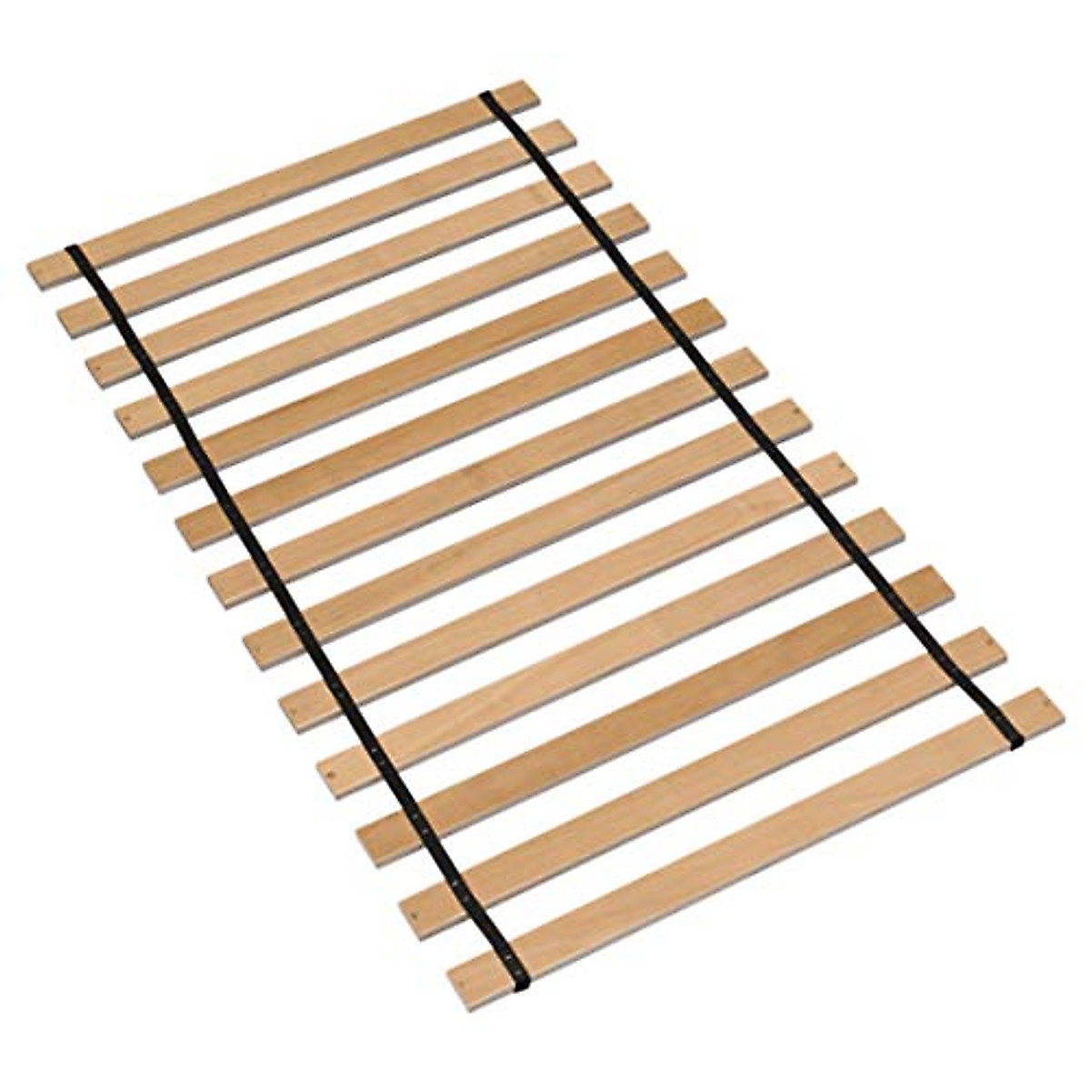 Signature Design by Ashley Wooden Mattress Support Bunkie Board Roll Slat with Nylon Cord, Twin, Beige