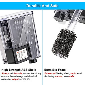 DaToo Aquarium Hang On Filter Small Fish Tank Hanging Filter Power Waterfall Filtration System