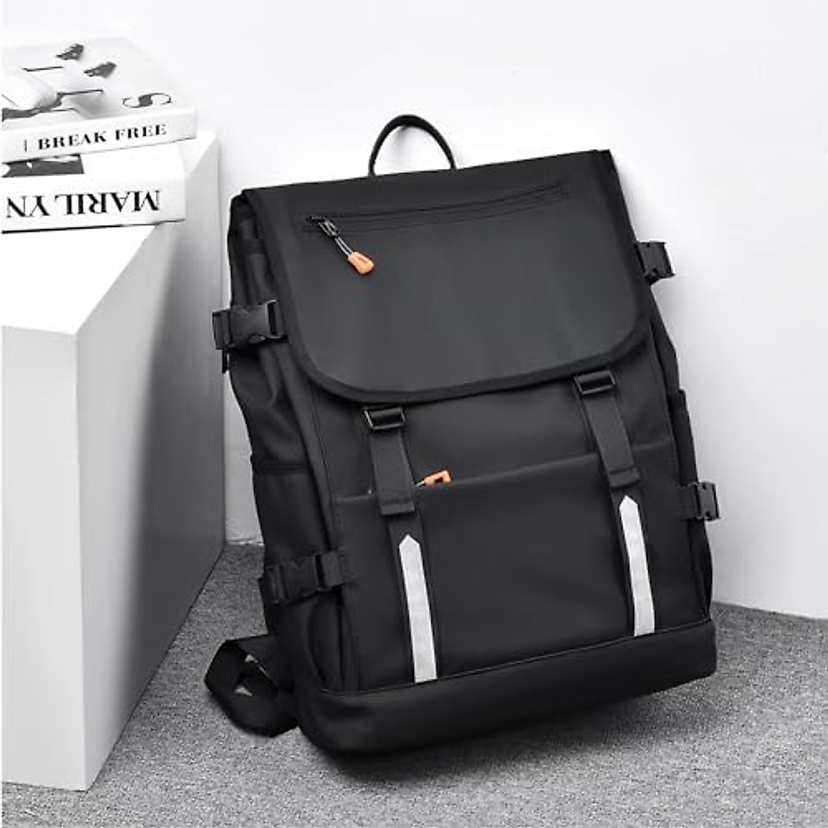 Wantdali Suitable for 15.6-inch laptop backpacks Men waterproof work backpack, Fashion travel backapck Adult computer laptop (black)