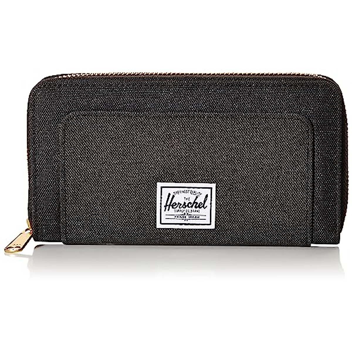 Herschel Thomas Polyester Wallet,Rfid Blocking, Black/Black Crosshatch