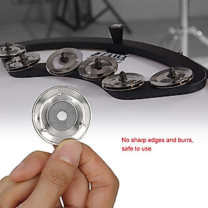 Docona Tambourine Bell Ring 50pcs Tambourine Bell Ring Jingle Bell Stainless Steel for Handbell Tambourine Church Tambourines