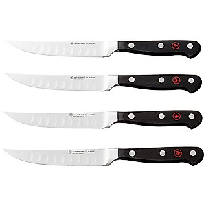 WÜSTHOF Classic 4-Piece Hollow Edge Steak Knife Set