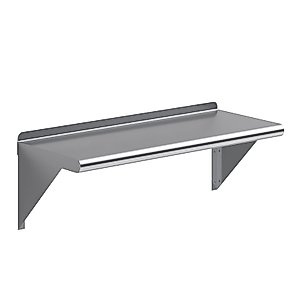 12" X 30" Stainless Steel Wall Shelf | NSF Certified Metal Shelving