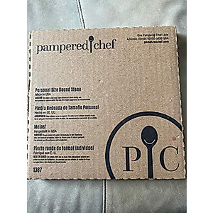 PAMPERED CHEF #1387 STONEWARE PERSONAL PIZZA STONE PERSONAL ROUND SIZE