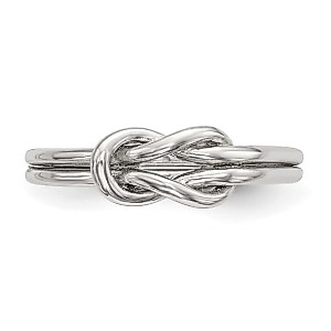 IceCarats 925 Sterling Silver Love Knot Ring Size 7
