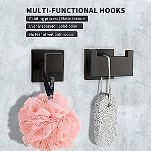 Towel Bar Set, Feeloco 5-Piece Bathroom Hardware Set - 24 Inch Bathroom Towel Rack for Hanging Towels and Bath Towels