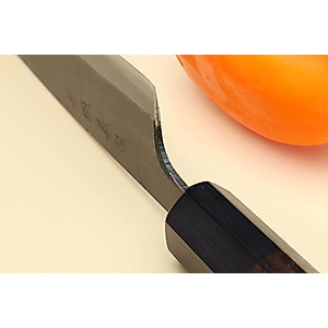 Yoshihiro Mizu Yaki Blue High Carbon Steel #1 Kurouchi Petty Japanese Utility Knife Shitan Handle (6'' (150mm) & No Saya)