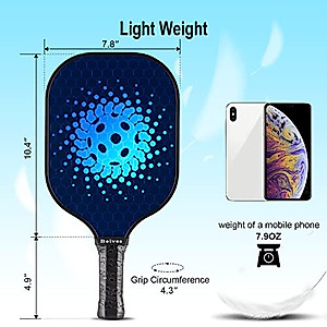 Beives Pickleball Paddles Graphite Pickleball Set Honeycomb Pickleball Rackets Equipment with 2 Pickleball Racquets, 4 Balls and a Portable Carry Bag