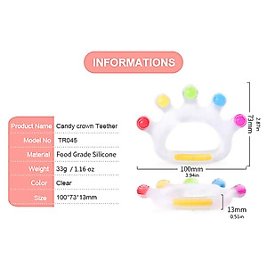 Baby Palm Teether, Silicone Teething Toys for Babies 0-6 Months,6-12 Months, Soothing Teething Pain, BPA Free, Easy Grasp, Anti-Choking