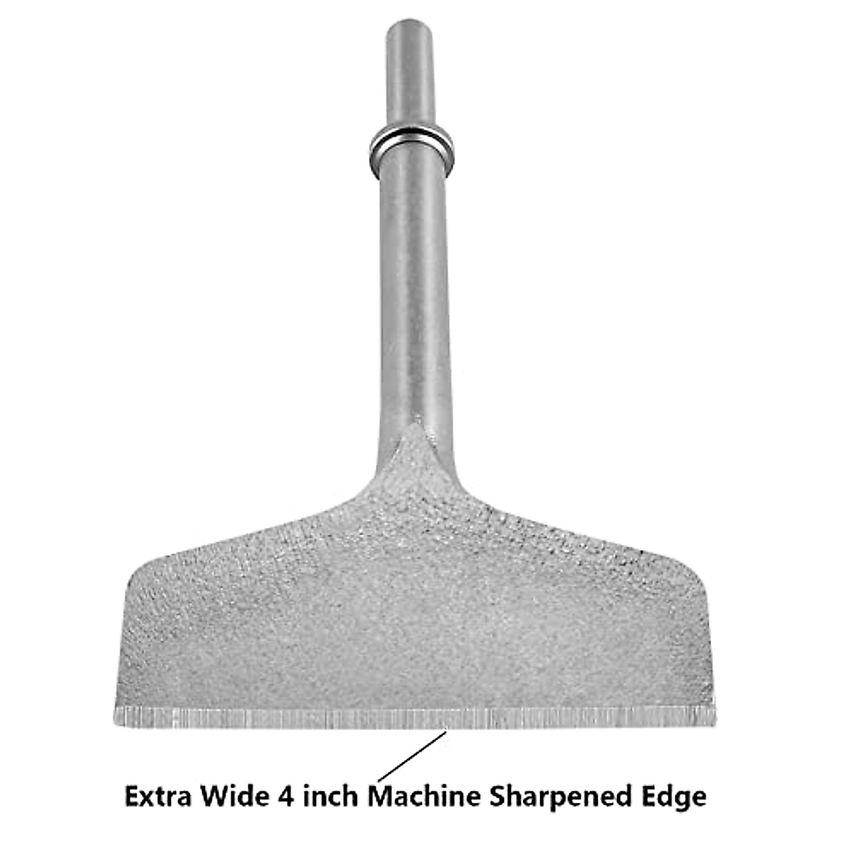 Firecore 4-inch Wide Air Chisel Bit, 0.401 Inch Shank Tile & Thinset Scaling Chisel Thinset Scraper Wall and Floor Scraper Tile Remover Work with Air Chisel Hammer (4" X 7.5")