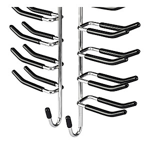 Whitmor Swivel Tie Hanger with Belt Loops Chrome / Black