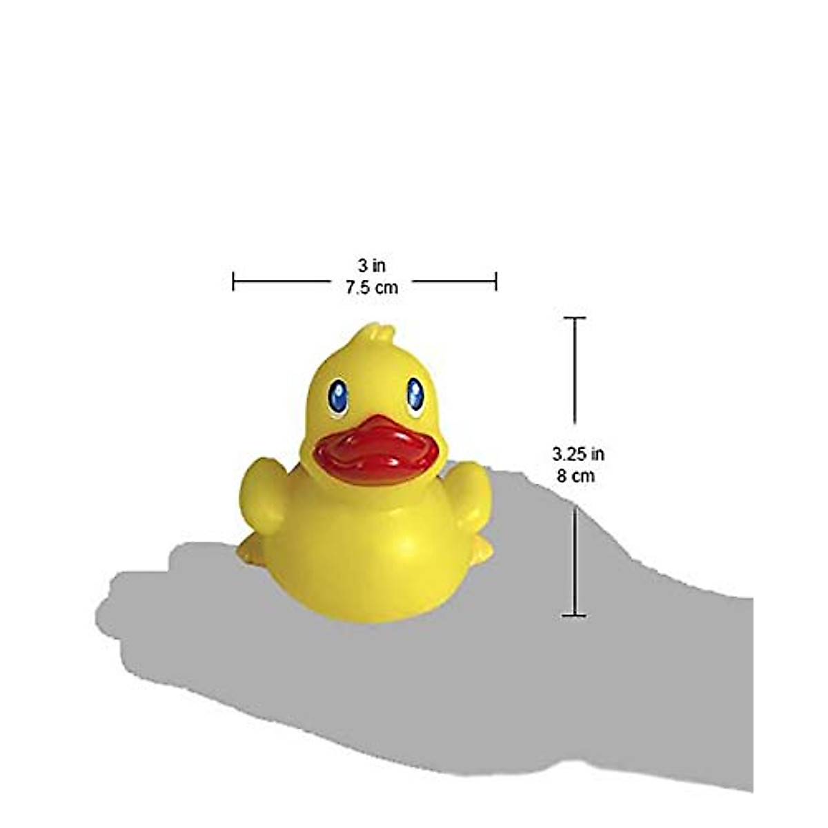 3" Bodybuilder Rubber Duck [Floats Upright] - Baby Safe Bathtub Bathing Toy