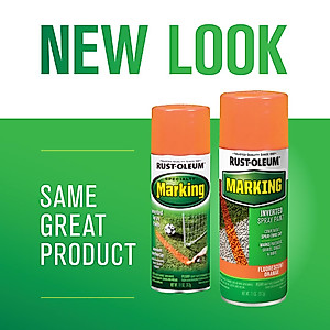 Rust-Oleum 1987830 Specialty Marking Spray Paint, 11 oz, Fluorescent Orange