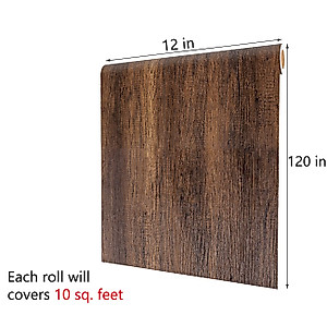 Decotalk Contact Paper Wood Grain Peel and Stick Vintage Wallpaper Self Adhesive Removable Waterproof Wallpaper for Countertops, Drawer Liner Cabinets Walls Desk 12x120inch, Brown