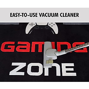 Jasde Gaming Room Decor for Gamer Bedroom Living Black Rug Washable Video Game 3 x 2 Feet (90 x 60 cm)