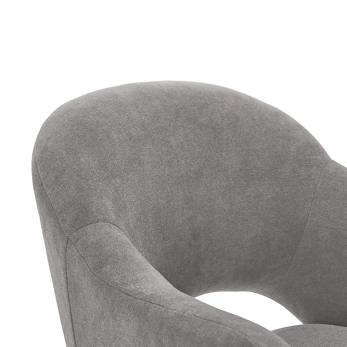 Serta Valetta Office Desk Memory Foam Padding, Midcentury Modern Style, Chrome-Finished Stainless-Steel Base, Home Chair, Gray